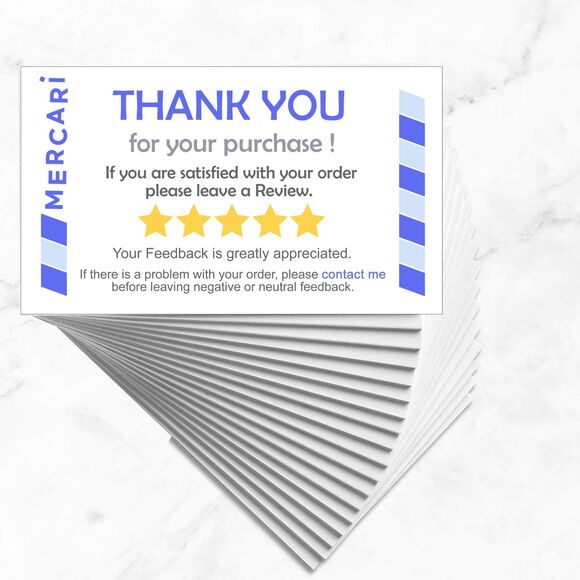lbrm | Office | 2 Thank You Cards For Mercari Orders 35x2 Inch Thank ...